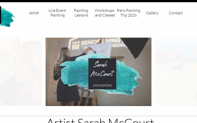 Live Painting Events -Artist Sarah McCourt, Huntington Beach