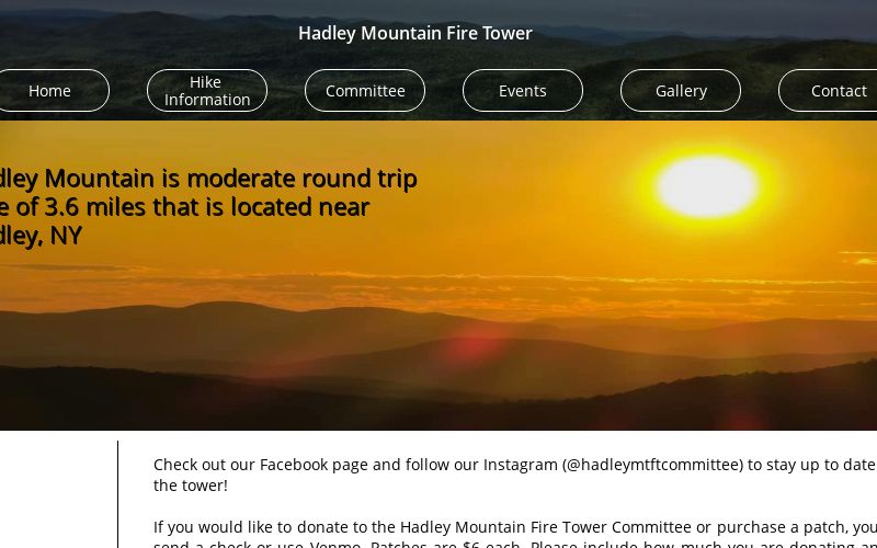 Home [hadleymtfiretower.org]