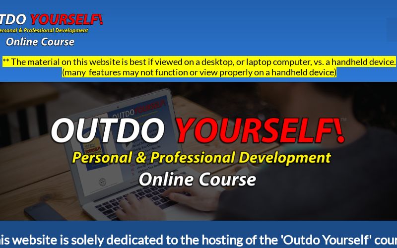 Home - Outdo Yourself Course