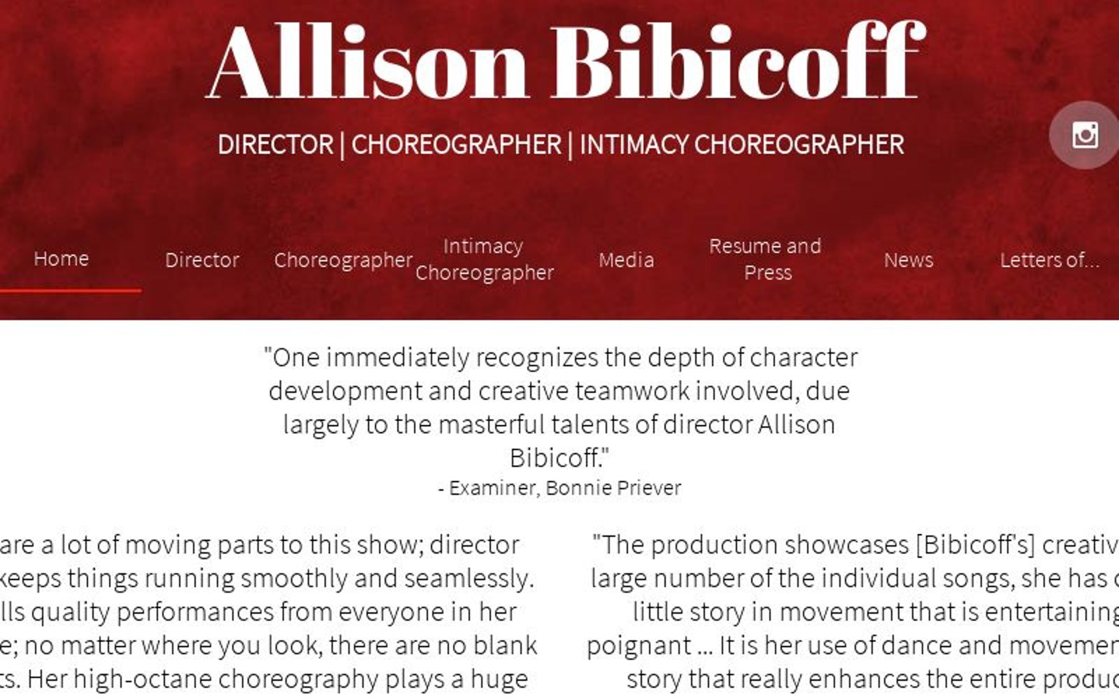 Allison Bibicoff's Website