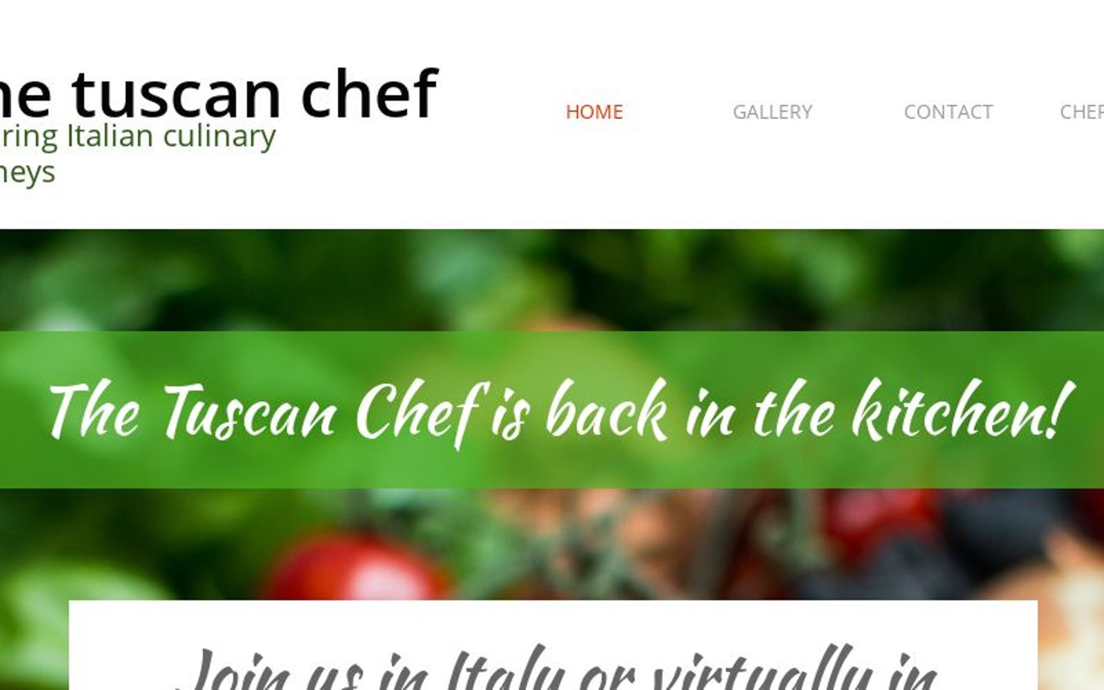 Chef and Sommelier Valter Roman at The Tuscan Chef
