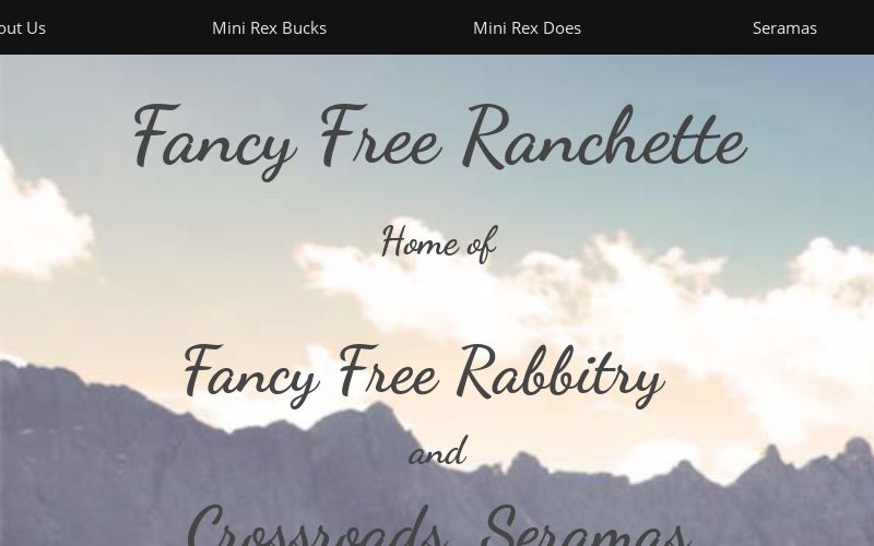 Fancy Free Ranchette, Fancy Free Rabbitry, Crossroads Seramas Home Page