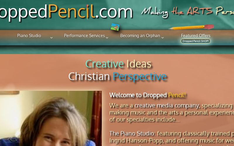 Homepage of Dropped Pencil LLC. a Creative Arts & Music Media company ...