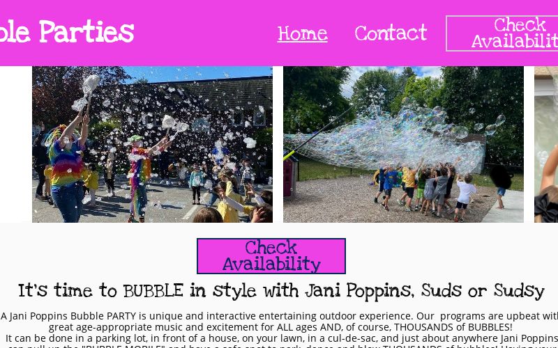 Jani Poppins Bubble Parties