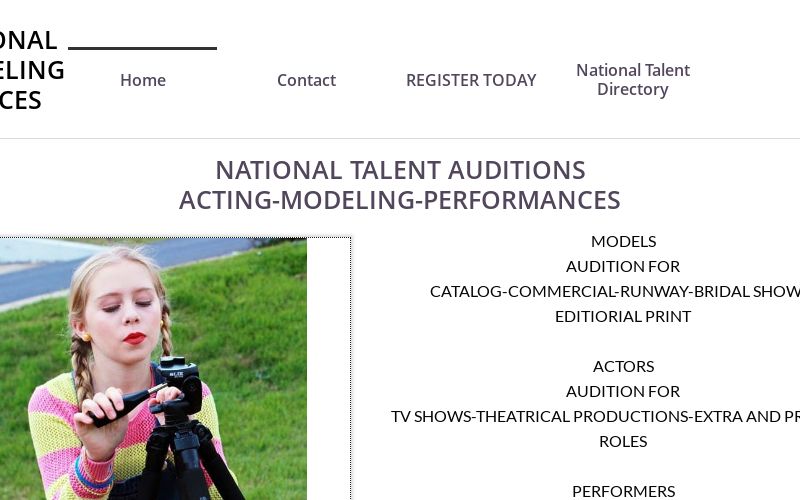 REGISTER TODAY NATIONAL MODELING DIRECTORY