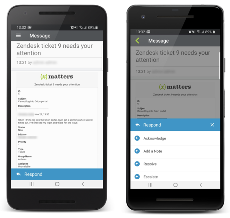 Zendesk Alerts Packaged Workflow | Incident Information - xMatters