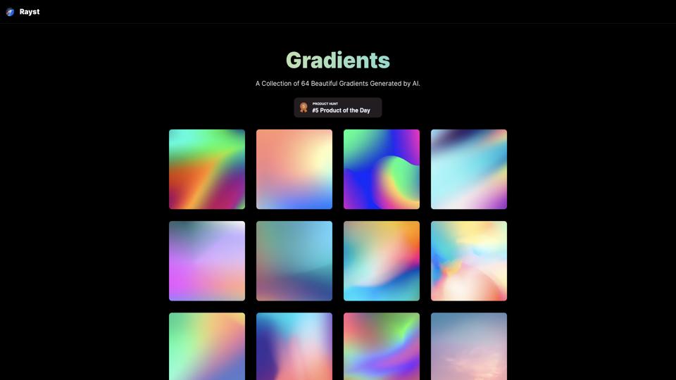 Rayst Gradients - AI Tool for Design - Reviews and Alternatives