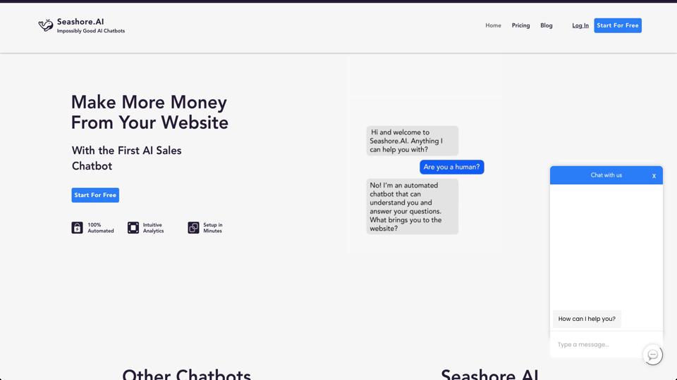 Seashore.AI - AI Tool for Chatbots - Reviews and Alternatives Seashore.AI - AI Tool for Chatbots - Reviews and Alternatives