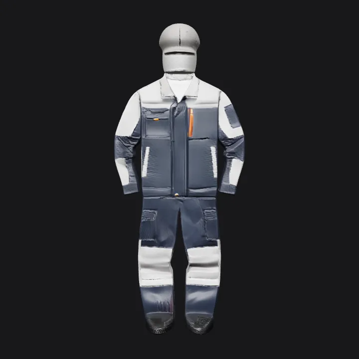 Male industrial worker uniform with shoes and cap. smooth edges, simple ...