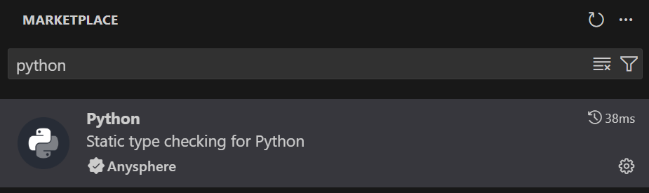 自分用メモ：Cursorでpylance