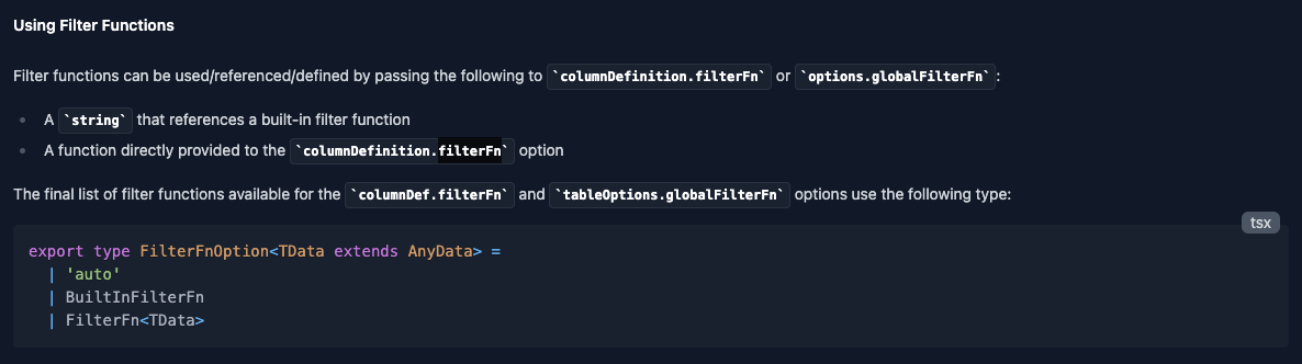 TanStack Tableで日付の範囲指定フィルタしたい