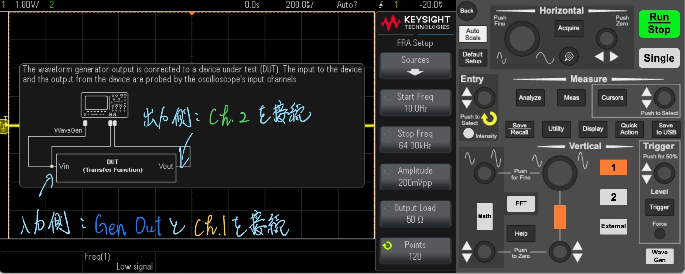 【KEYSIGHT/EDUX1052G】オシロスコープの使い方