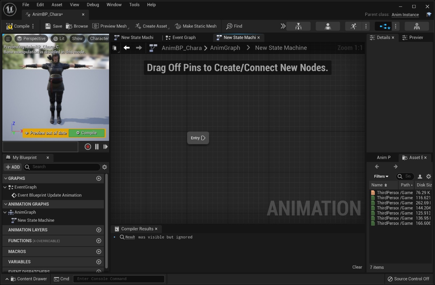 アニメーションを再生する方法(Animation Blueprint編)【UE5,UE4】