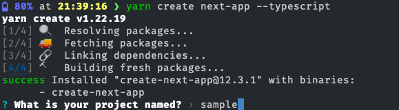 Next.js + Typescript + Tailwind CSS + Eslint + Prettier セットアップ