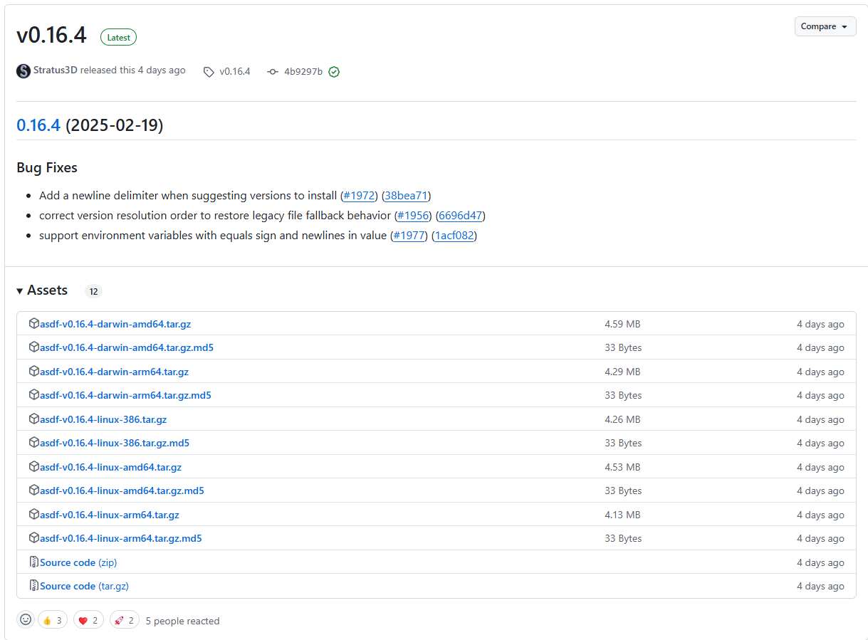 asdfのupgrade方法について