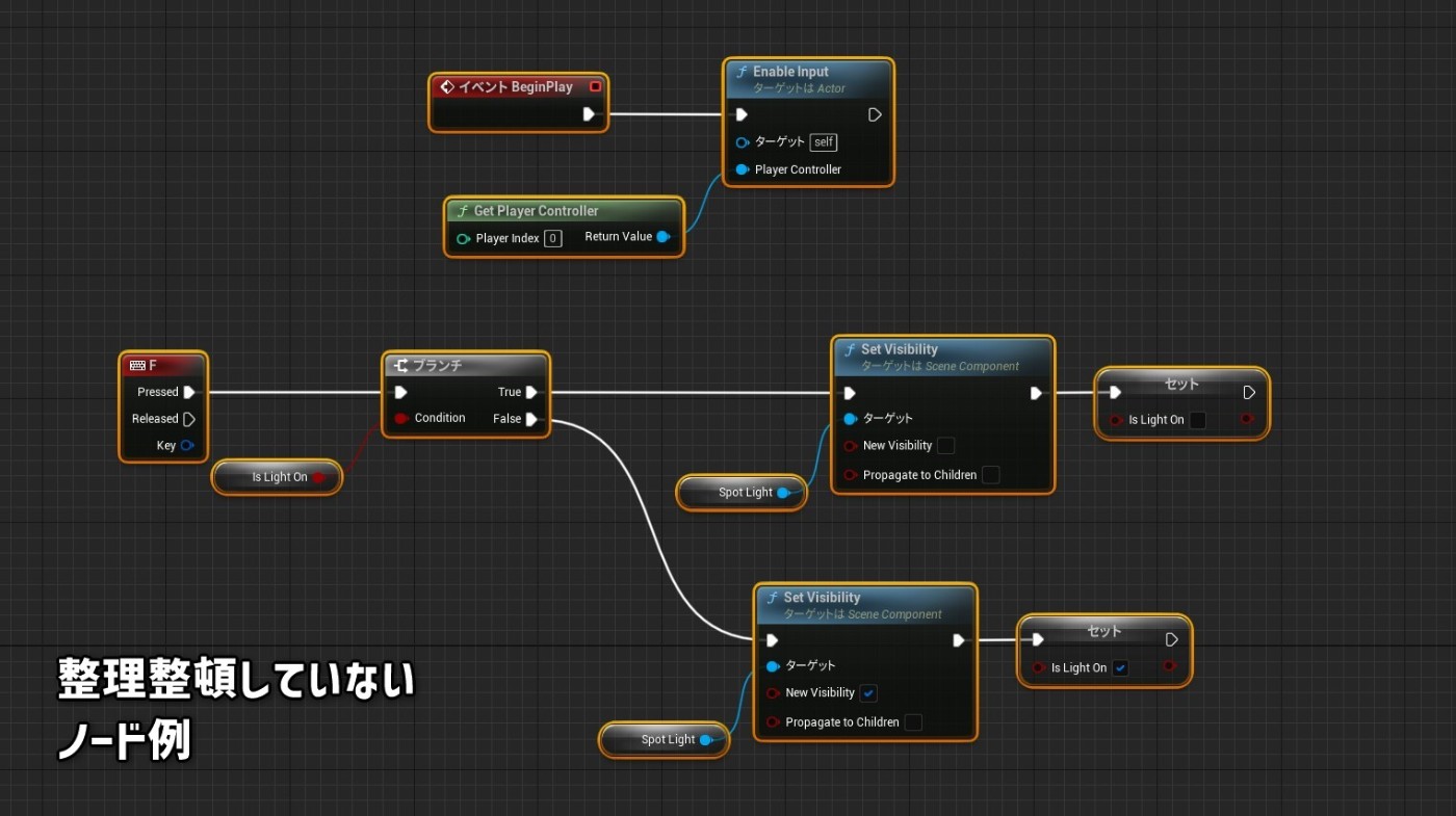 📰ノードの整理方法(コメント,整列,折り畳み)を解説 [UE5入門 #4-20]
