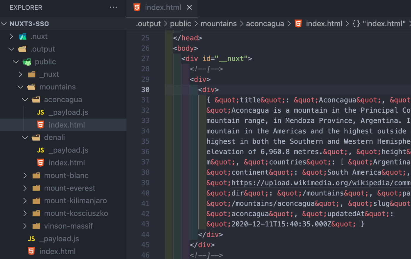 Nuxt.js 3で動的ルーティングのFull static generationをする