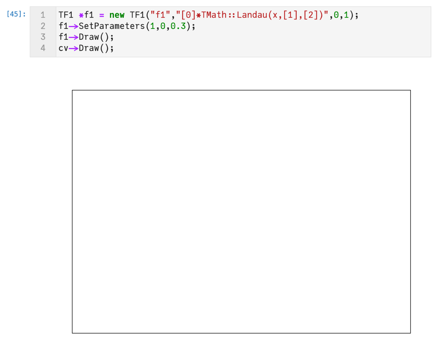 Jupyter上のROOTでTMath::Landauが描けない
