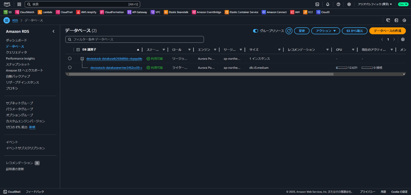 CDK で RDS Aurora PostgreSQL クラスターのスナップショットからのリストアをやってみた