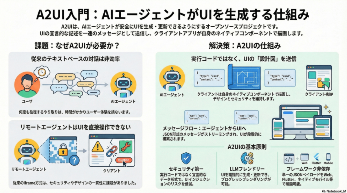[A2UI] AIエージェントとUIをつなぐプロトコル A2UIを試してみる