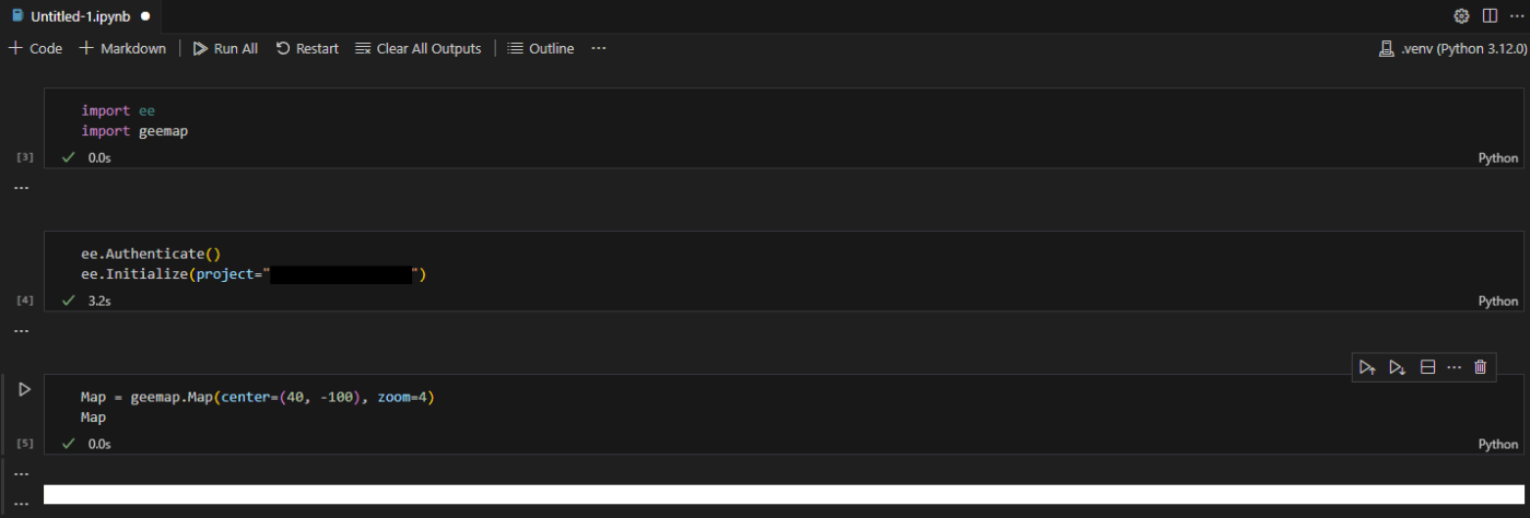 WSL2+VScode+PoetryでJupyter Notebook+geemapの環境構築