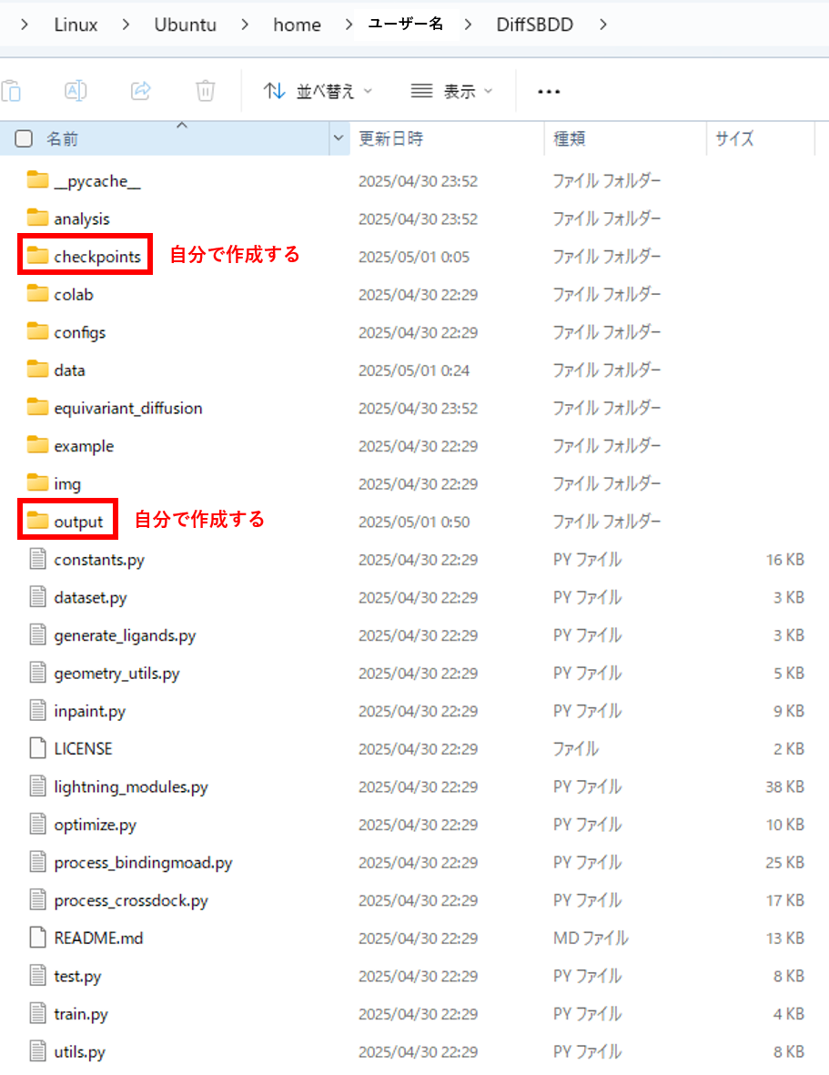 DiffSBDDを使ってみた（拡散モデルを用いたSBDD）