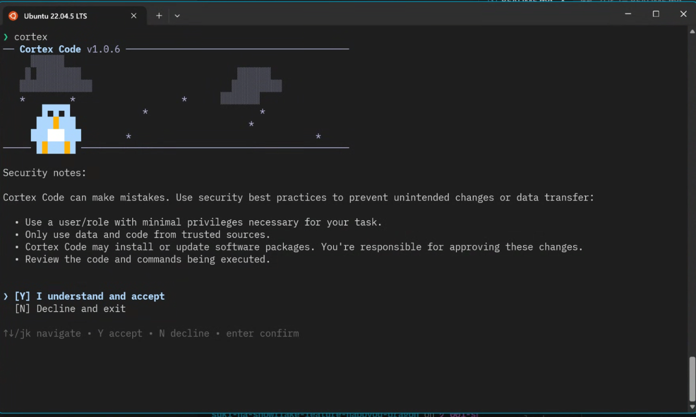 Cortex Code CLI で遊ぼう