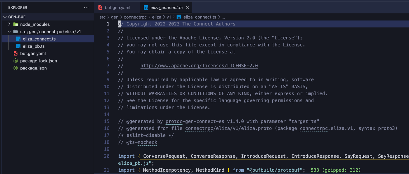 connect for web のチュートリアルやってみるわその2 (protbuf)