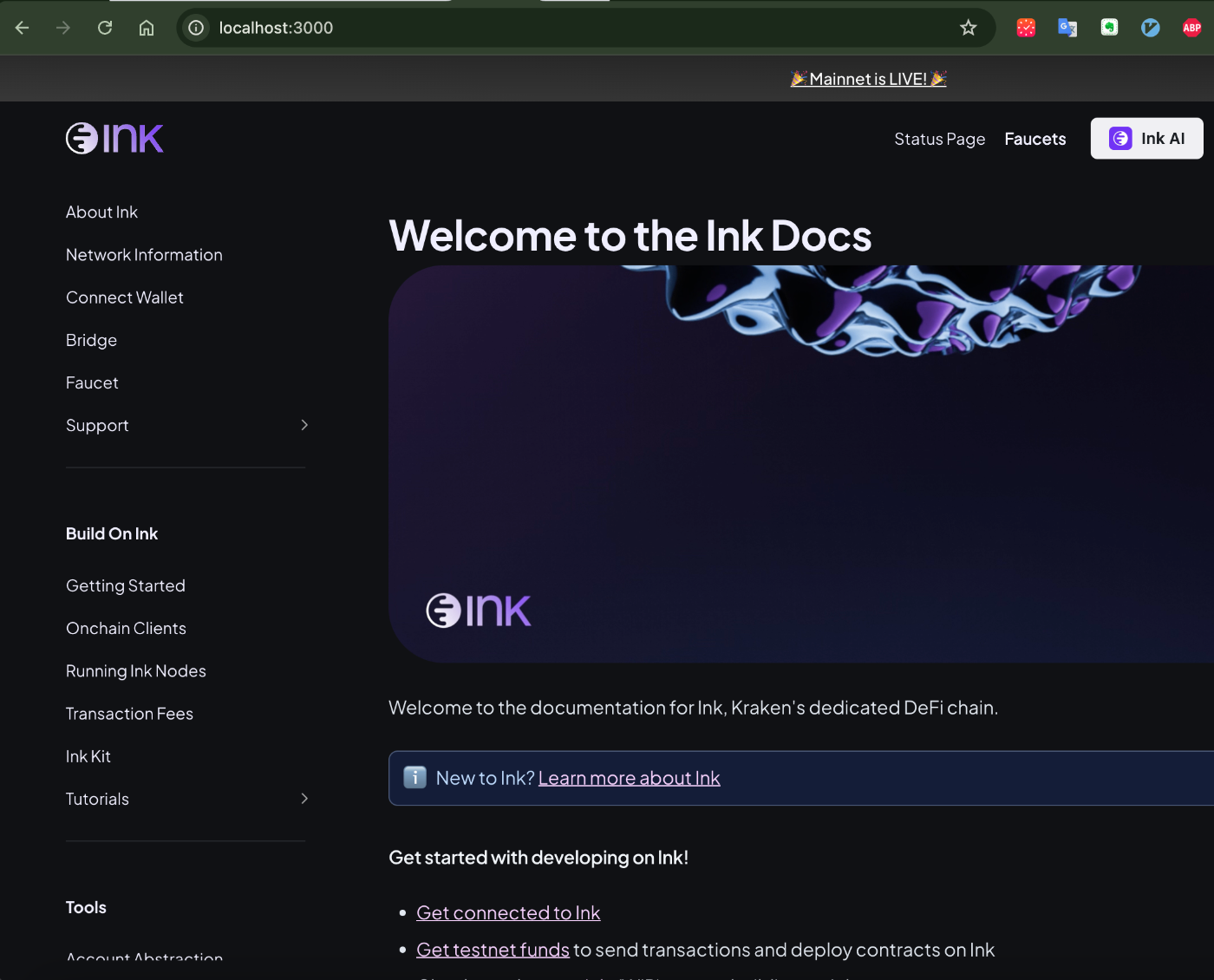 inkchain development app