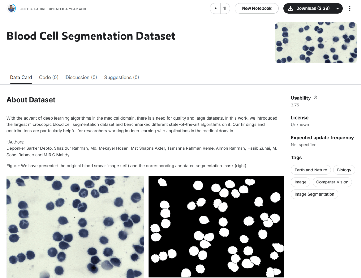 Cell segmentationモデル訓練に有用なデータセット