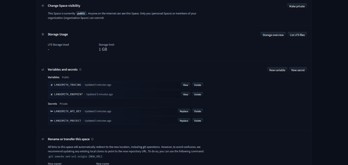 Hugging Face SpacesにデプロイしたStreamlitアプリをLangSmithと連携する