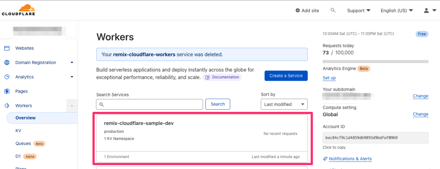 Remix on Cloduflare Workers Hello World