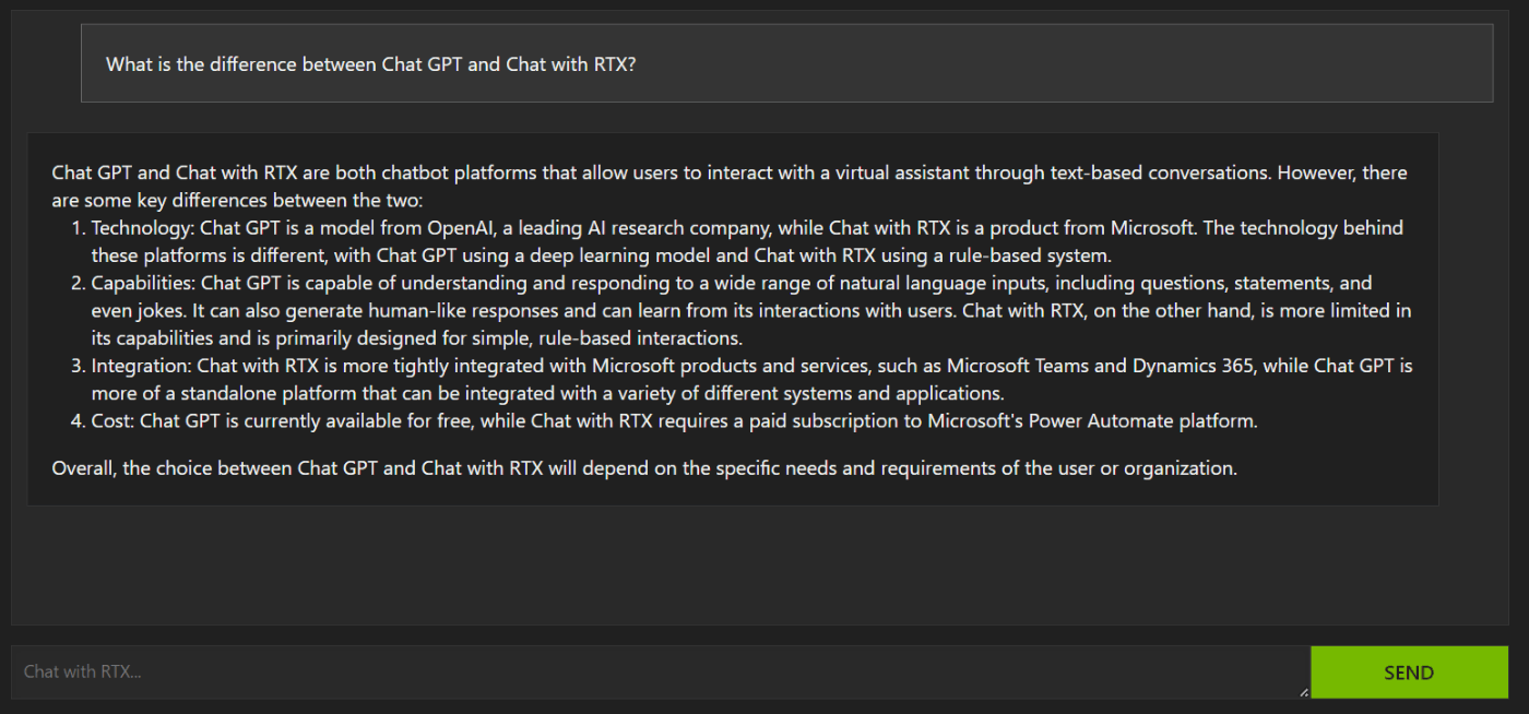 NVIDIA Chat with RTX 使ってみた