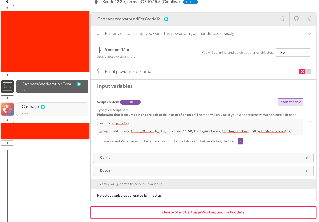 BitriseのXcode12マシンでCarthageを使う