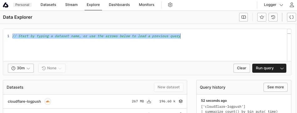 Cloudflare Logpush。Axiom との連携が加速していた。その2。