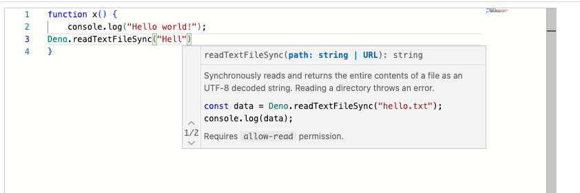 monaco editorでDeno namespaceの補完をする
