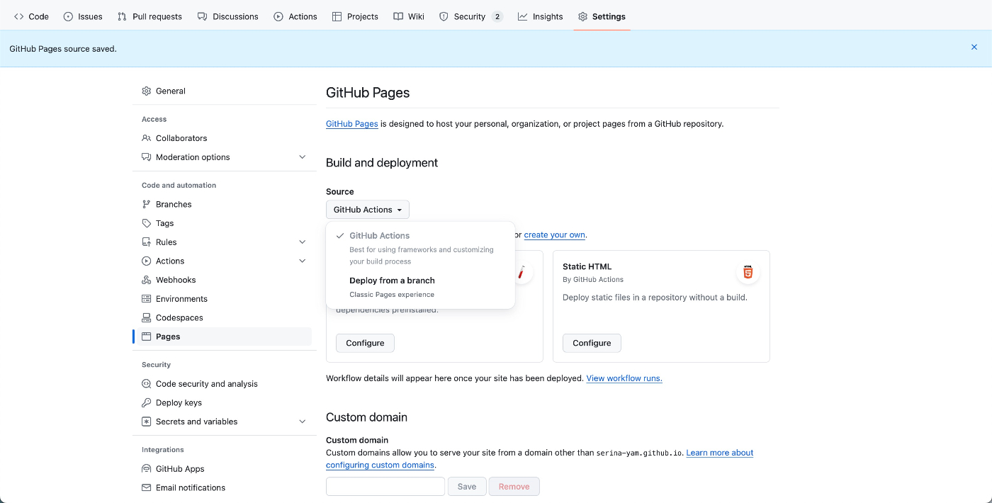 Hugo×GitHub Pages×GitHub Actionsでプロフィールサイト作成