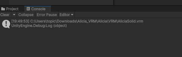 指定のVRMを読み込んで表示するためのGUIボタン