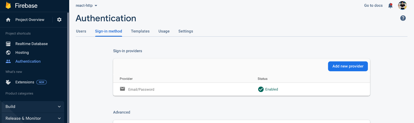 FirebaseでAuthenticationを作る手順