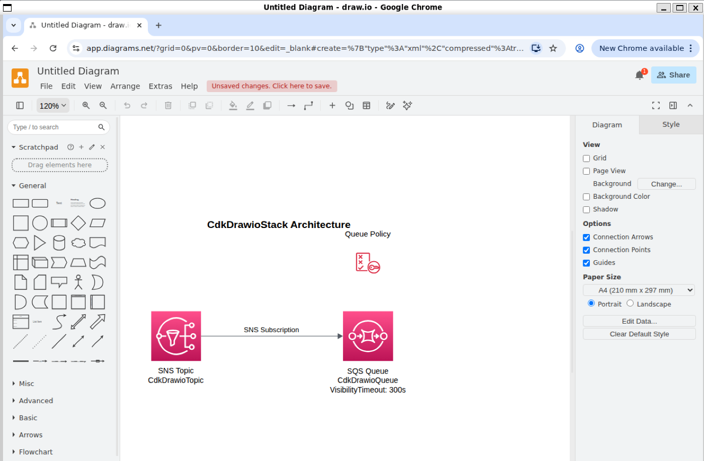 [Kiro + CDK + draw.io] CloudFormationテンプレートから構成図を書く