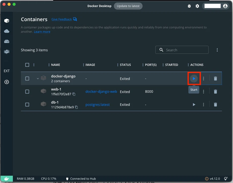 DockerでDjangoを構築しよう
