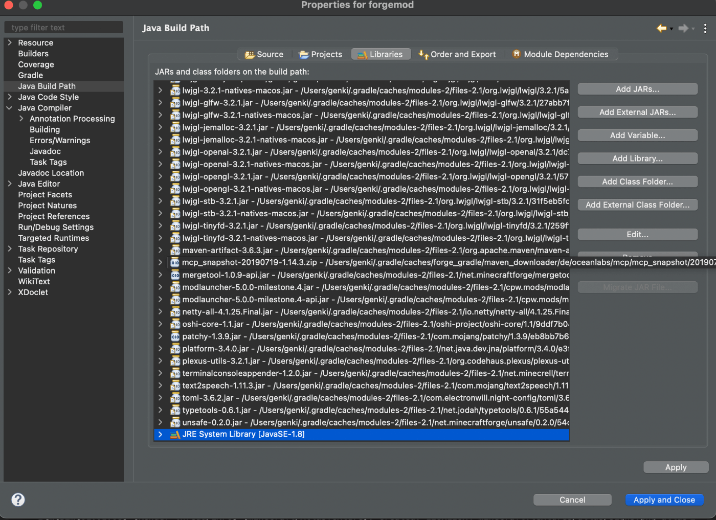 [MineCraftModding]①Mod開発環境構築(for Mac)