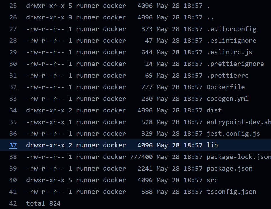 github actions 上で build すると権限エラー
