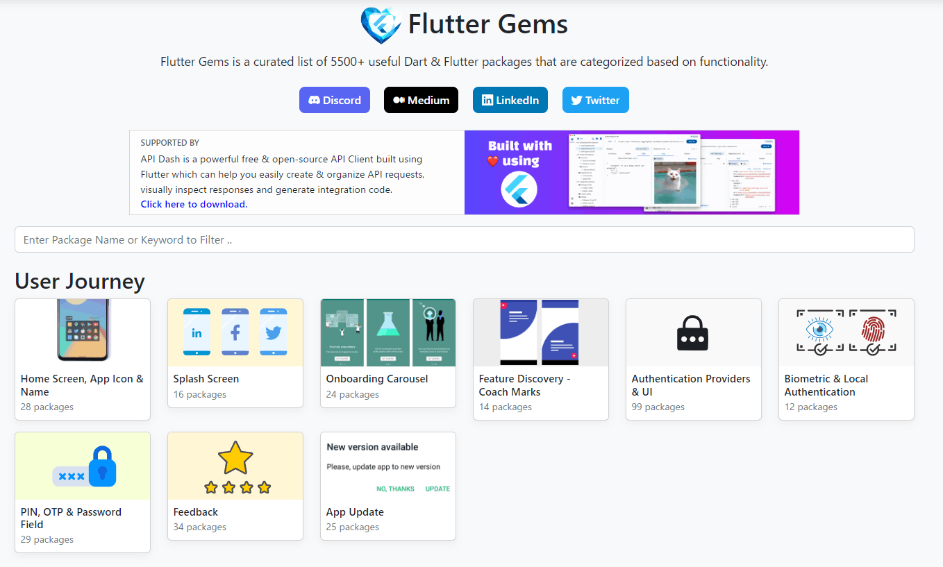 Flutter で事例やパッケージを探す際に参考になりそうなサイト