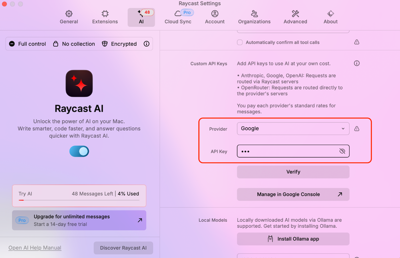 【爆速】Raycastを使ってGeminiと1秒でチャットを始める方法