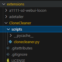 Stable DiffusionのCloneCleanerをデフォルトでOFFにしたい