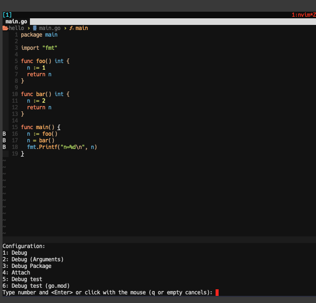 vimでのdebug入門(go, dlv, dap, lazy.nvim)