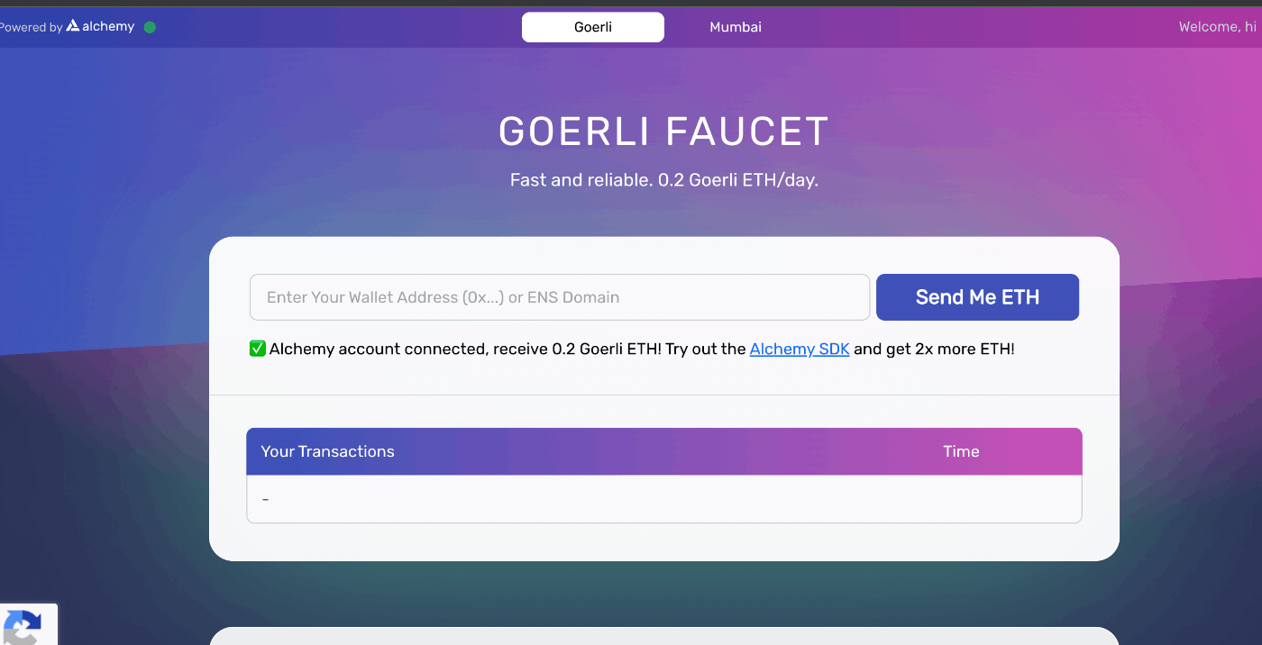 GoerliテストネットワークでETHを手に入れる