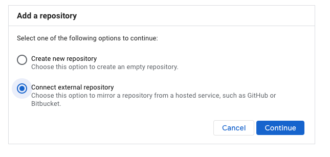 Cloud Source Repositoriesでexternal repositoryをはじめて接続する際にエラーがでた時の解決方法