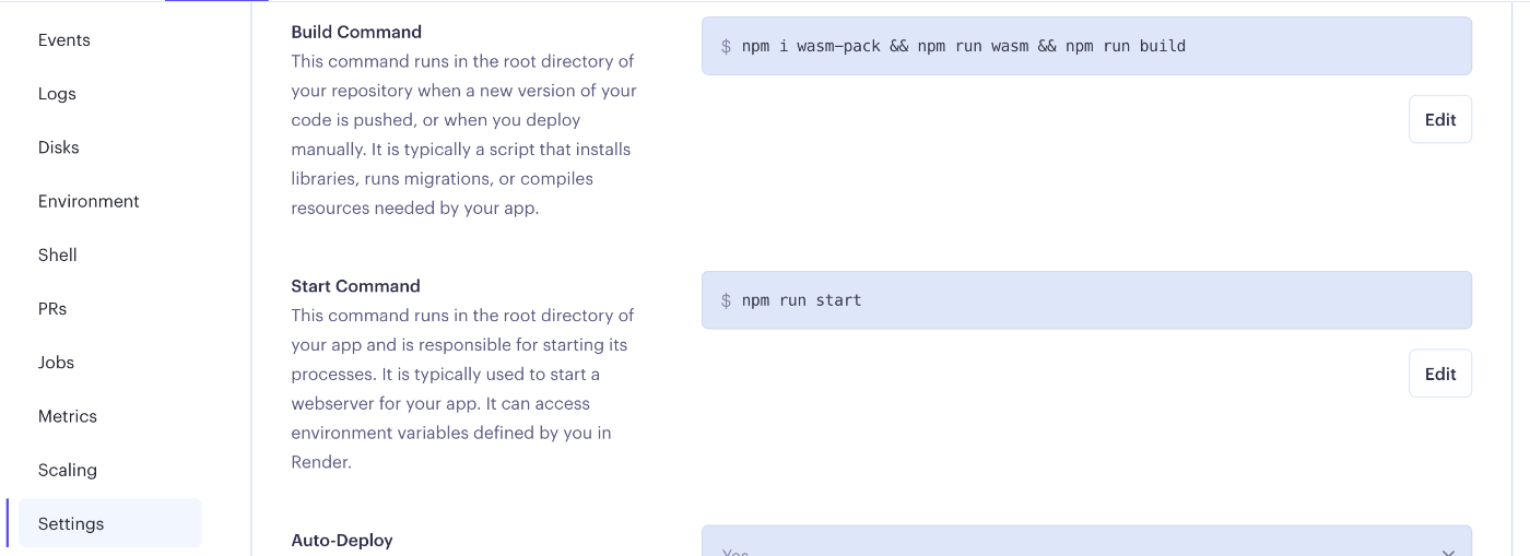 Renderでwasm-packをビルドする